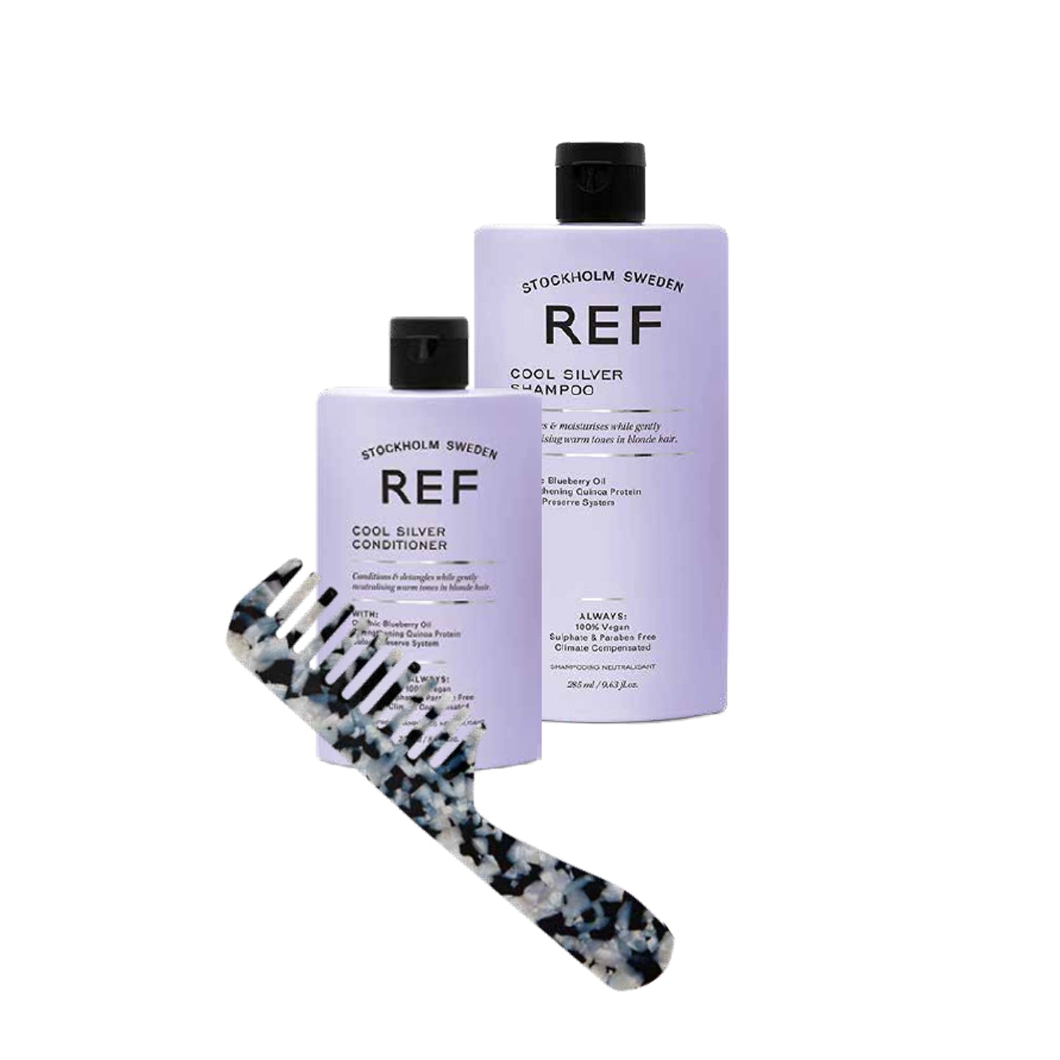 REF Cool Silver Duo with Comb – Ocean Salon Systems