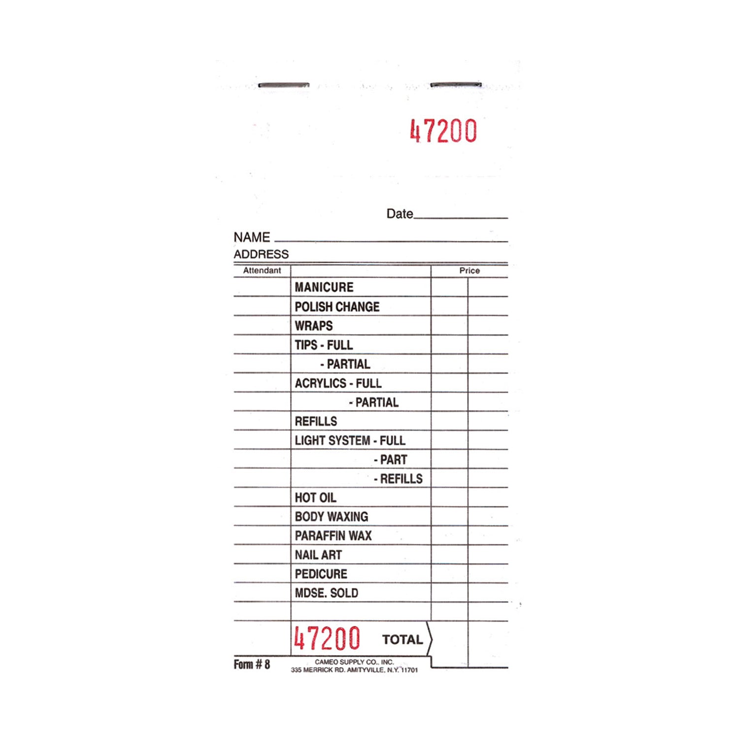 Cameo Check Pads – Ocean Salon Systems